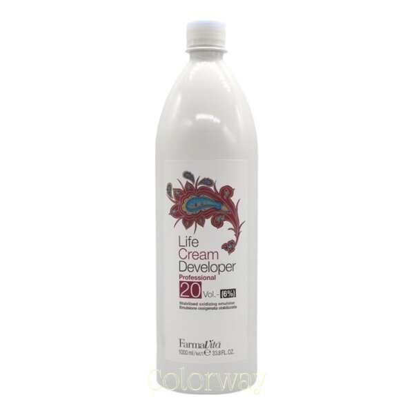 FarmaVita Life Color Creamy Developer Oxidant 20 Vol 6% 1000ml | Colorway