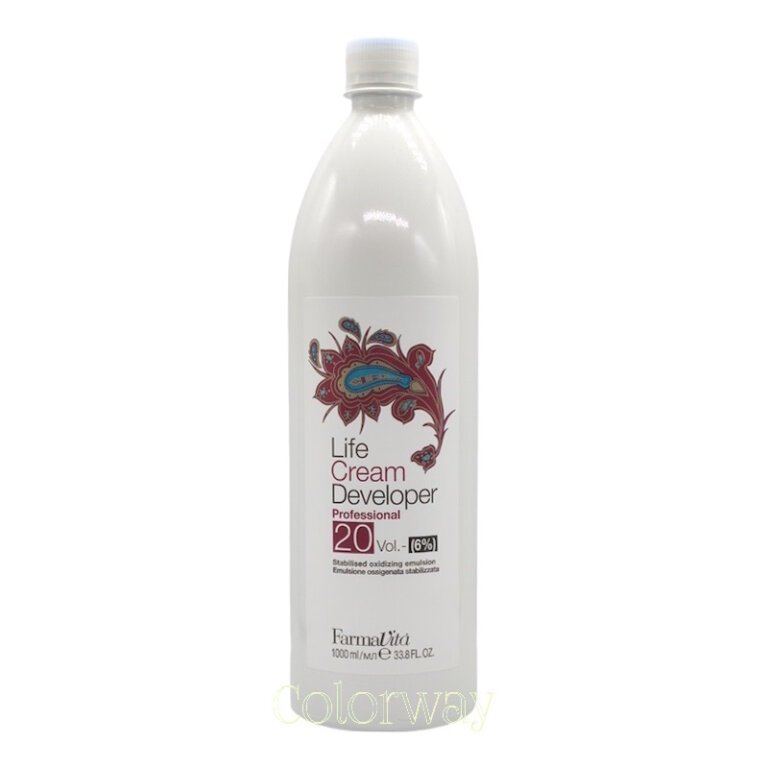 FarmaVita Life Color Creamy Developer Oxidant 20 Vol 6% 1000ml | Colorway